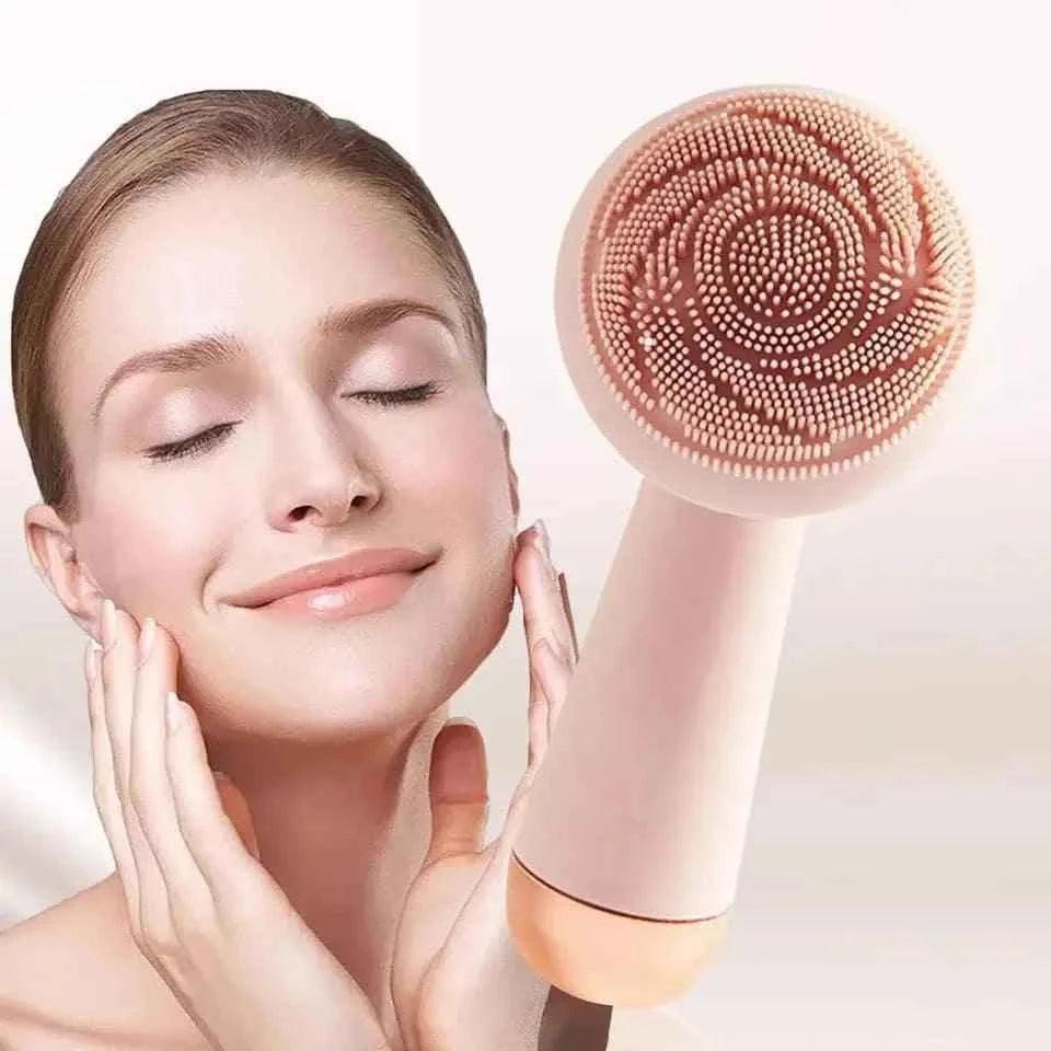 Rechargeable Silicone Facial Cleansing Brush for Deep Cleaning & Care – Clarify.pk