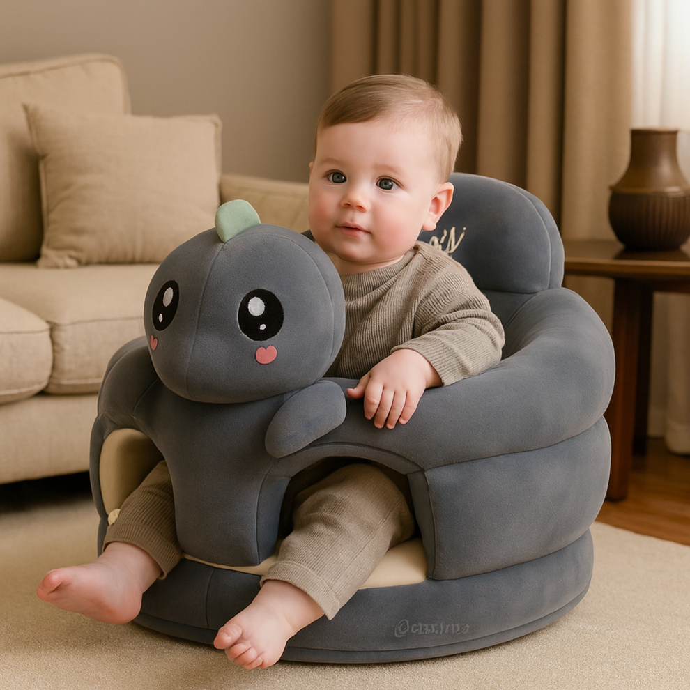 Grey Dino 360° Baby Support Sofa Seat | Clarify.pk