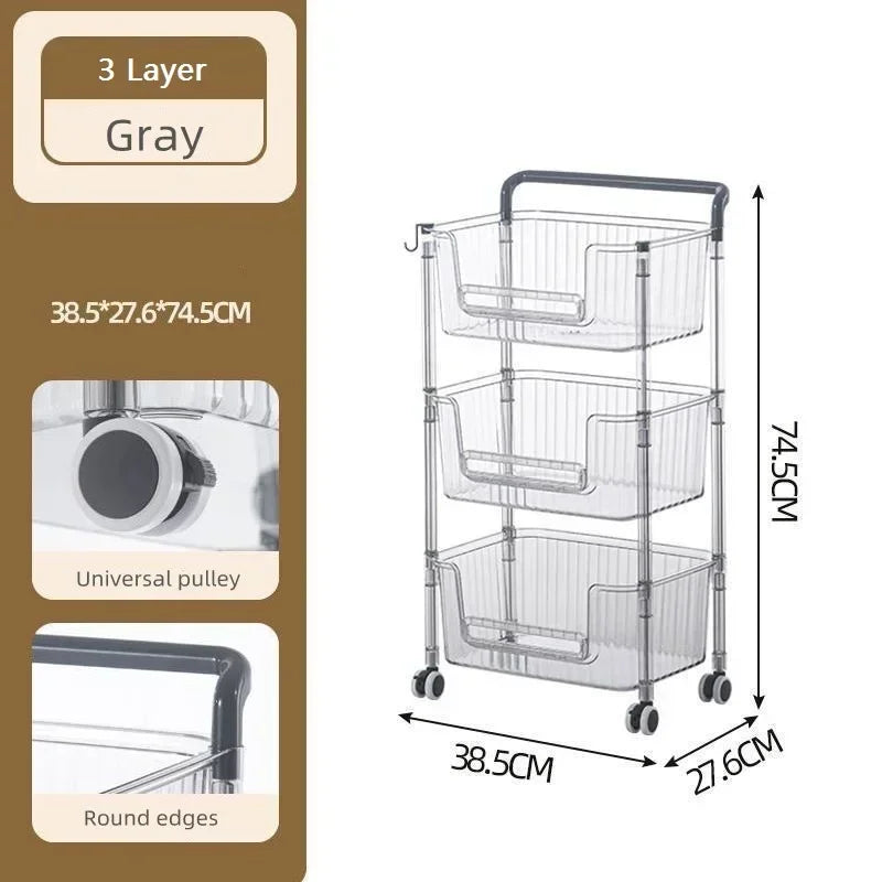Kitchen Storage Cart with Wheels | Trenducts.pk – Clarify.pk